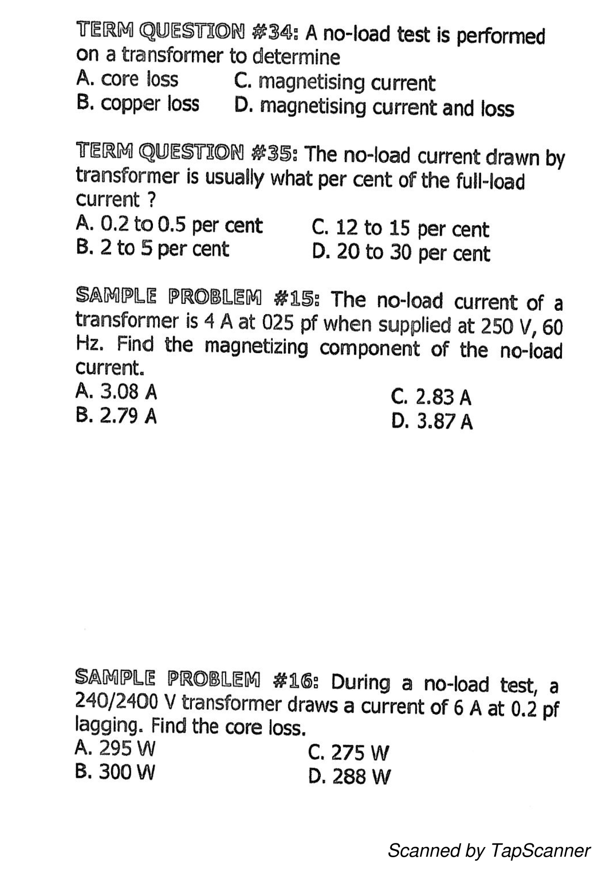 Tap Scanner 03-18-2025-00꞉45 - TERM QUESTION A test is performed on a ...