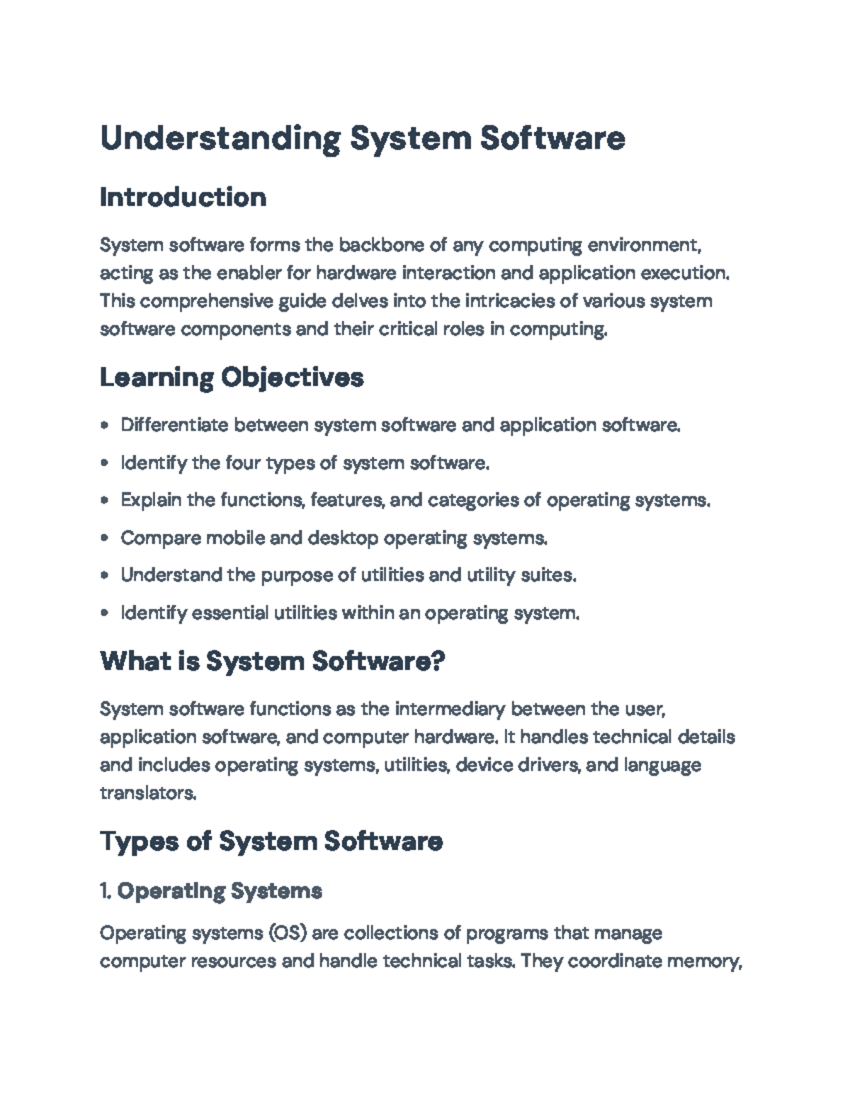 Understanding System Software: Types, Functions, and Utilities ...