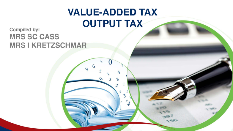 VAT Output Tax - Lecture Slides on Taxable and Exempt Supplies - Studocu