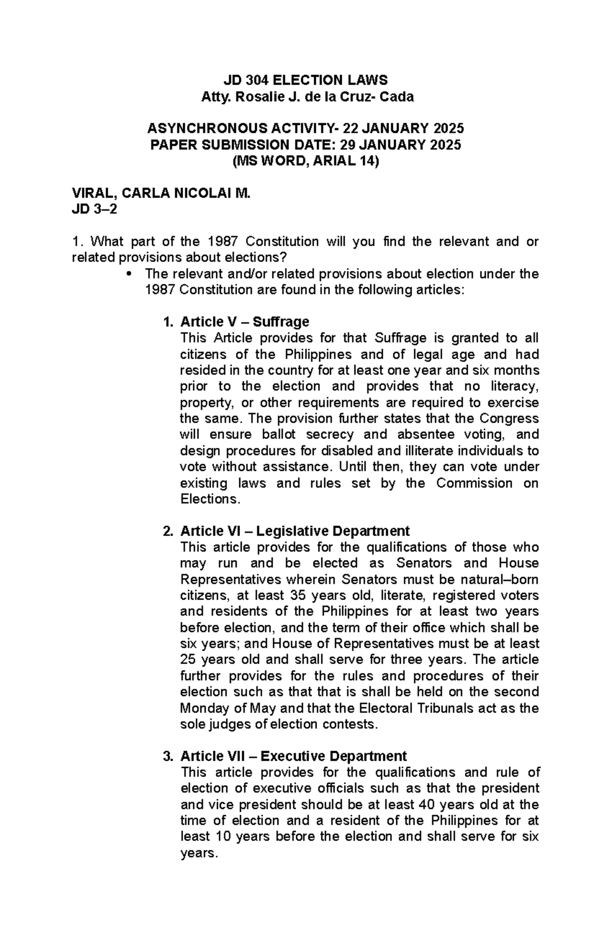 JD 304 ELECTION LAWS: Key Provisions & Relevant Legislation Overview ...