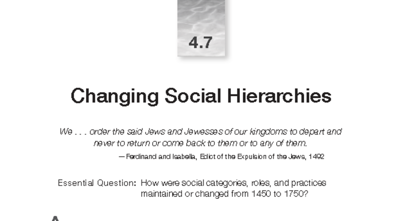 Changing Social Hierarchies in Latin America and World History (AP ...
