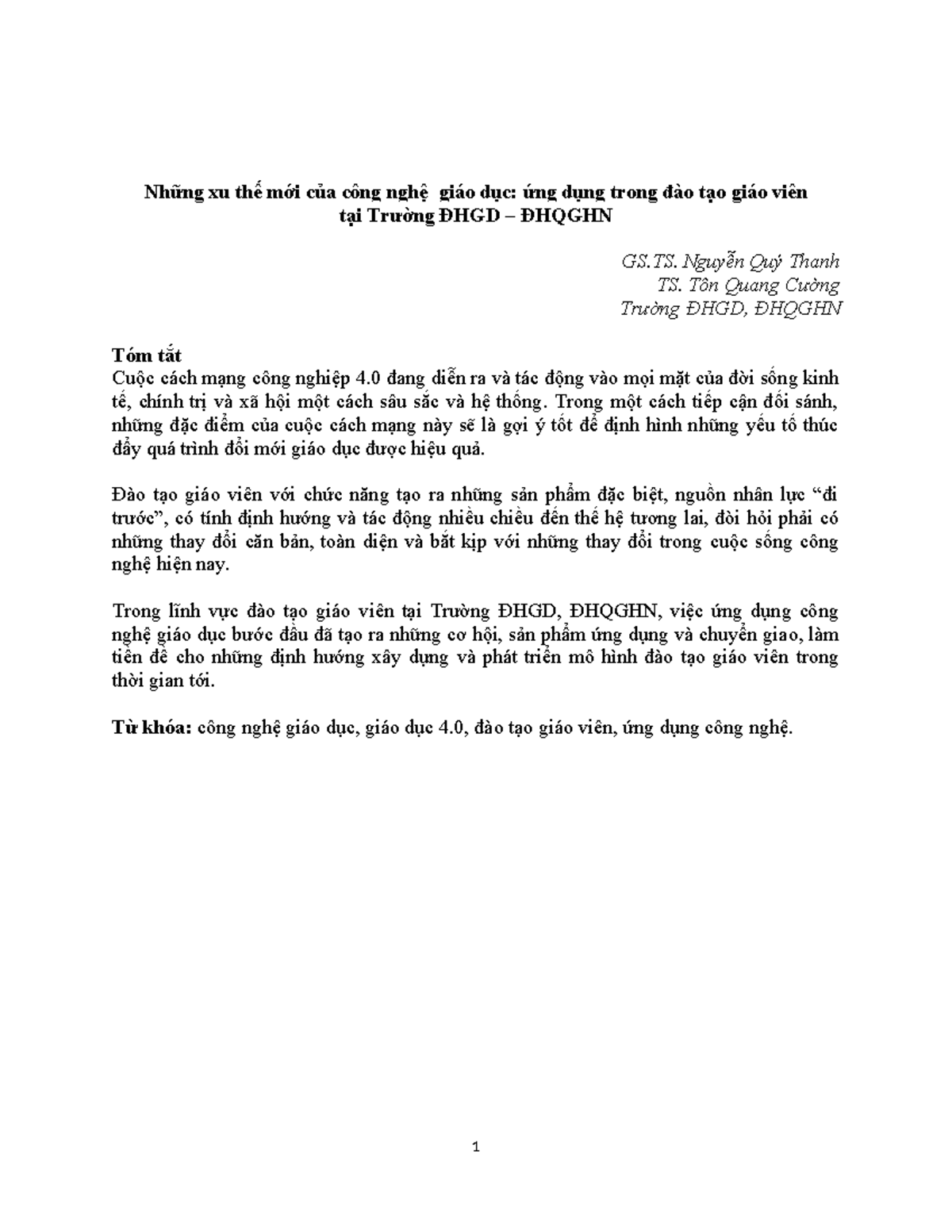 Ed Techin Teacher Education-Acasestudyof VNU-UED - Những xu thế mới của ...