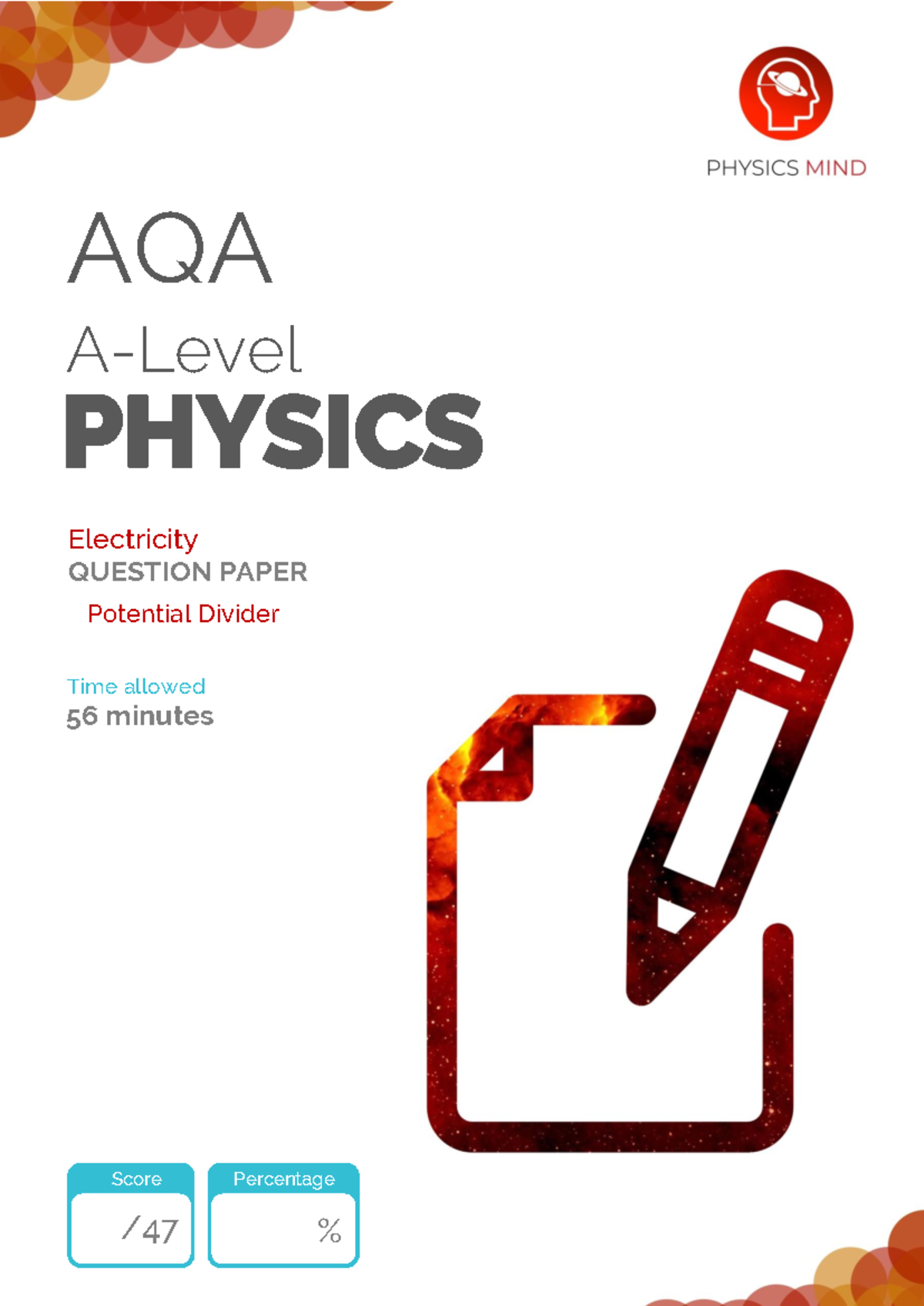 AQA PHYSICS Potential Divider QP - Electricity Exam Questions - Studocu