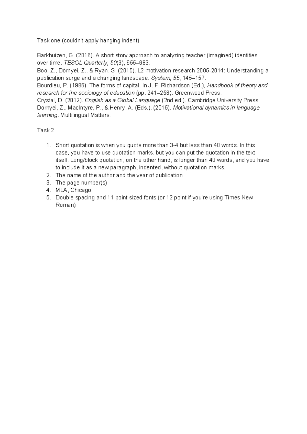 APA Test Notes: Formatting Guidelines and Citation Styles - Studocu