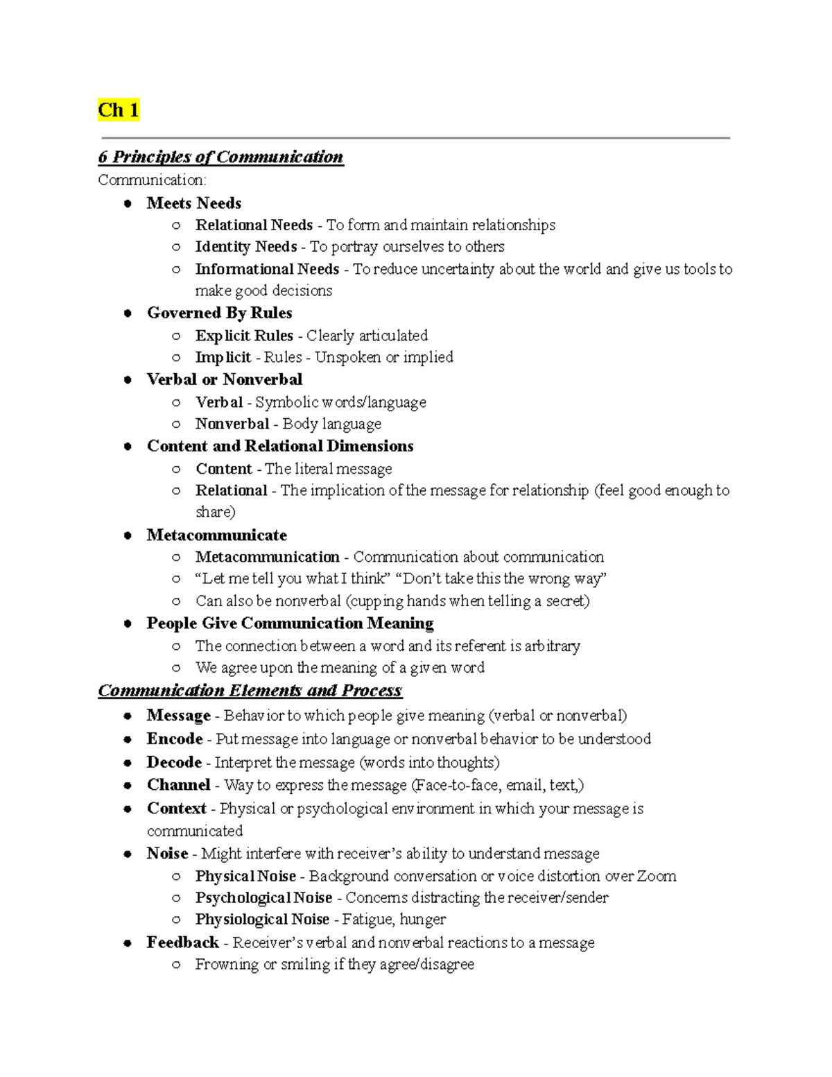 Comm Strat Midterm Study Guide: Key Principles of Communication - Studocu