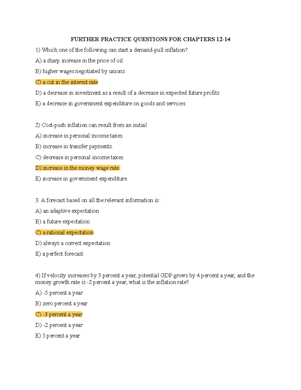 Further Practice Questions - Final Exam (ECO 101) - Studocu