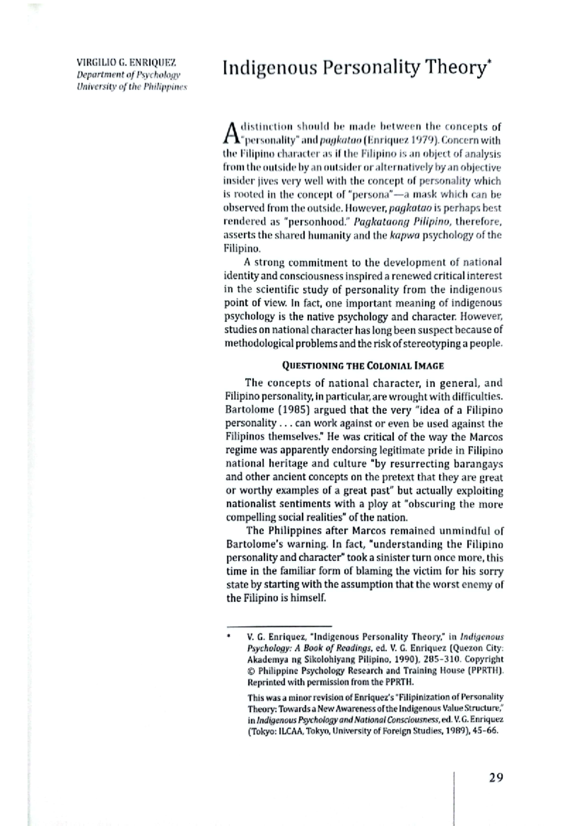 Indigenous Personality Theory: Insights on Filipino Kapwa and Values ...