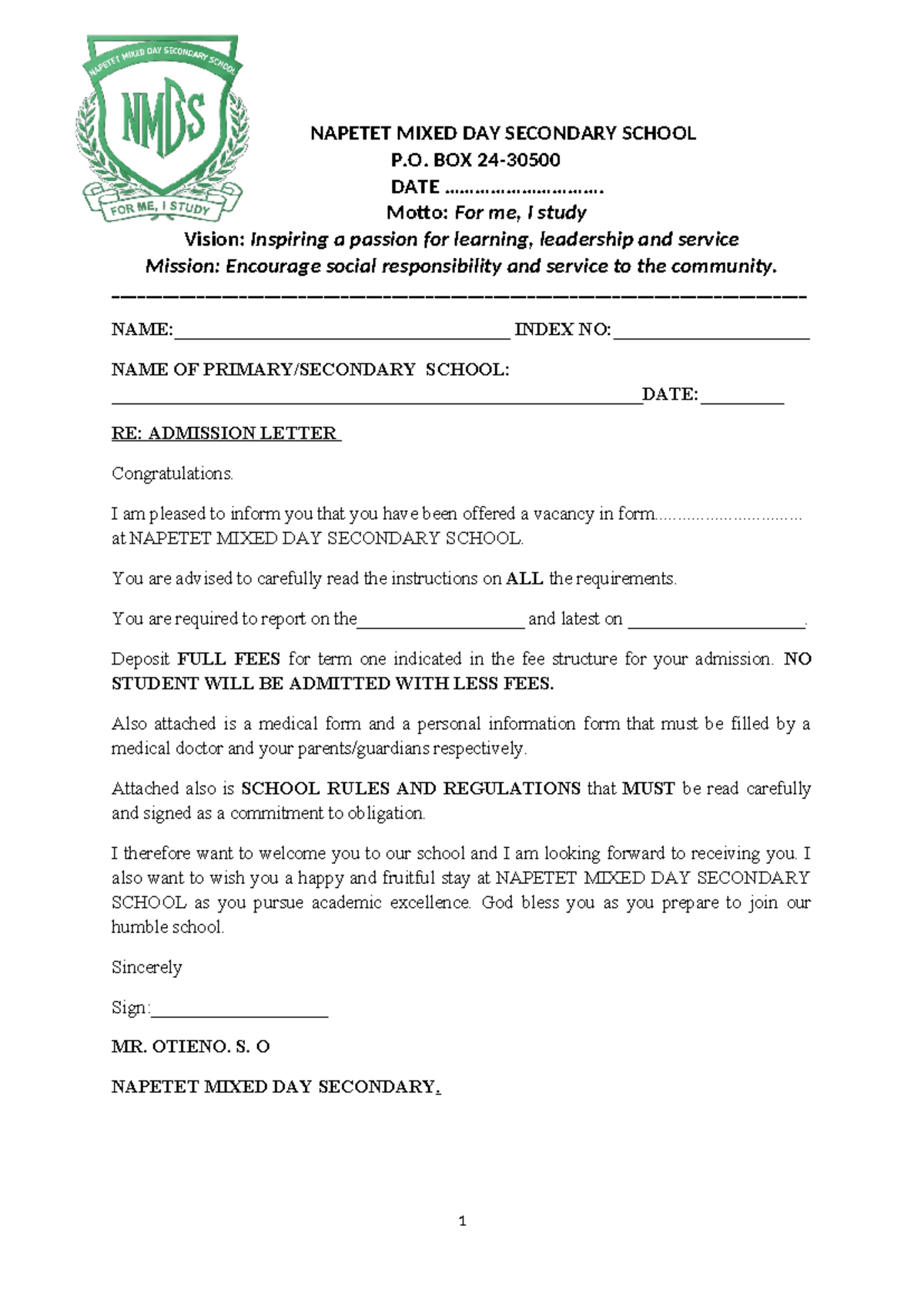 Admission OR Calling Letter Napetet Mixed DAY-1 072628 - NAPETET MIXED ...