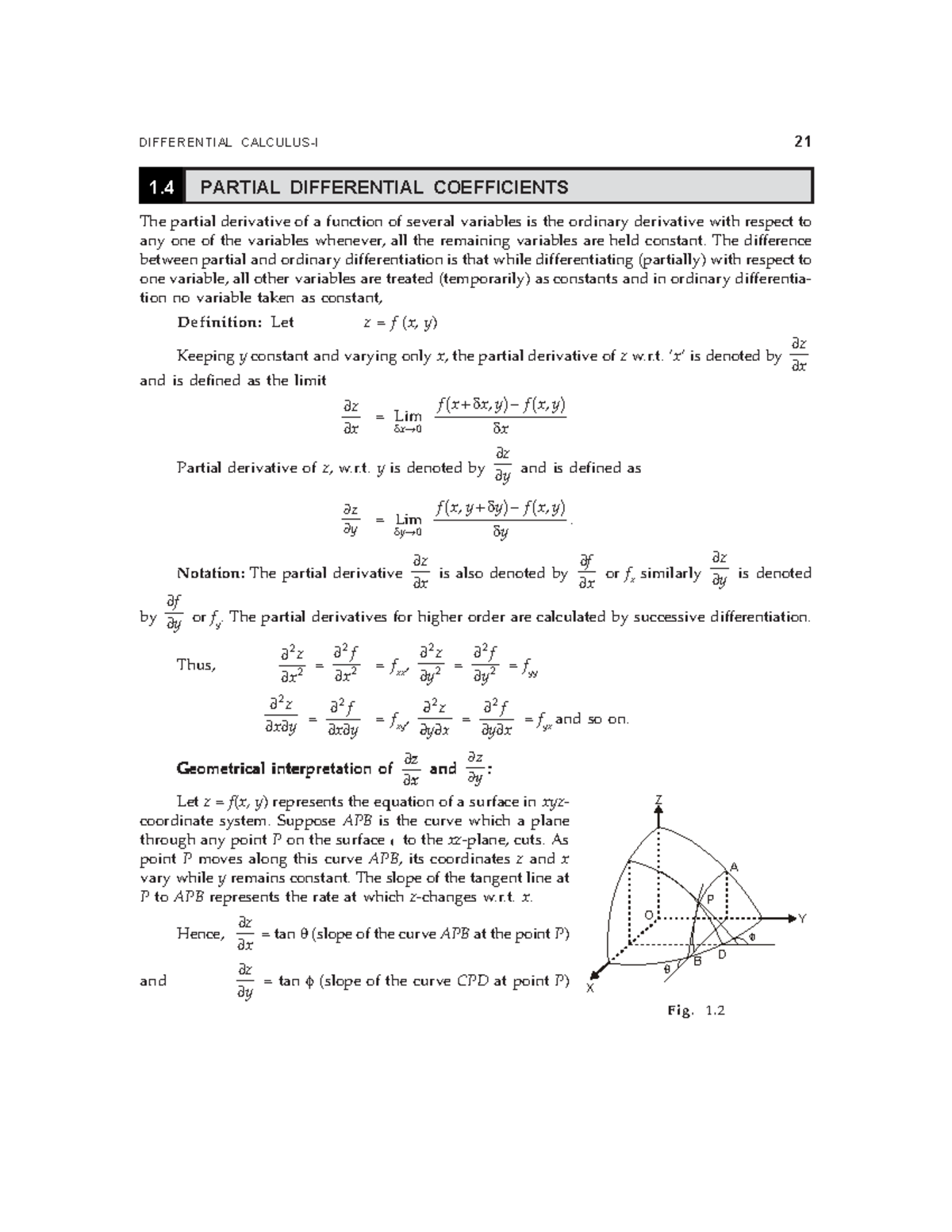 Partial Differentiation Notes for 21 DIFFERENTIAL 1.4 - Studocu