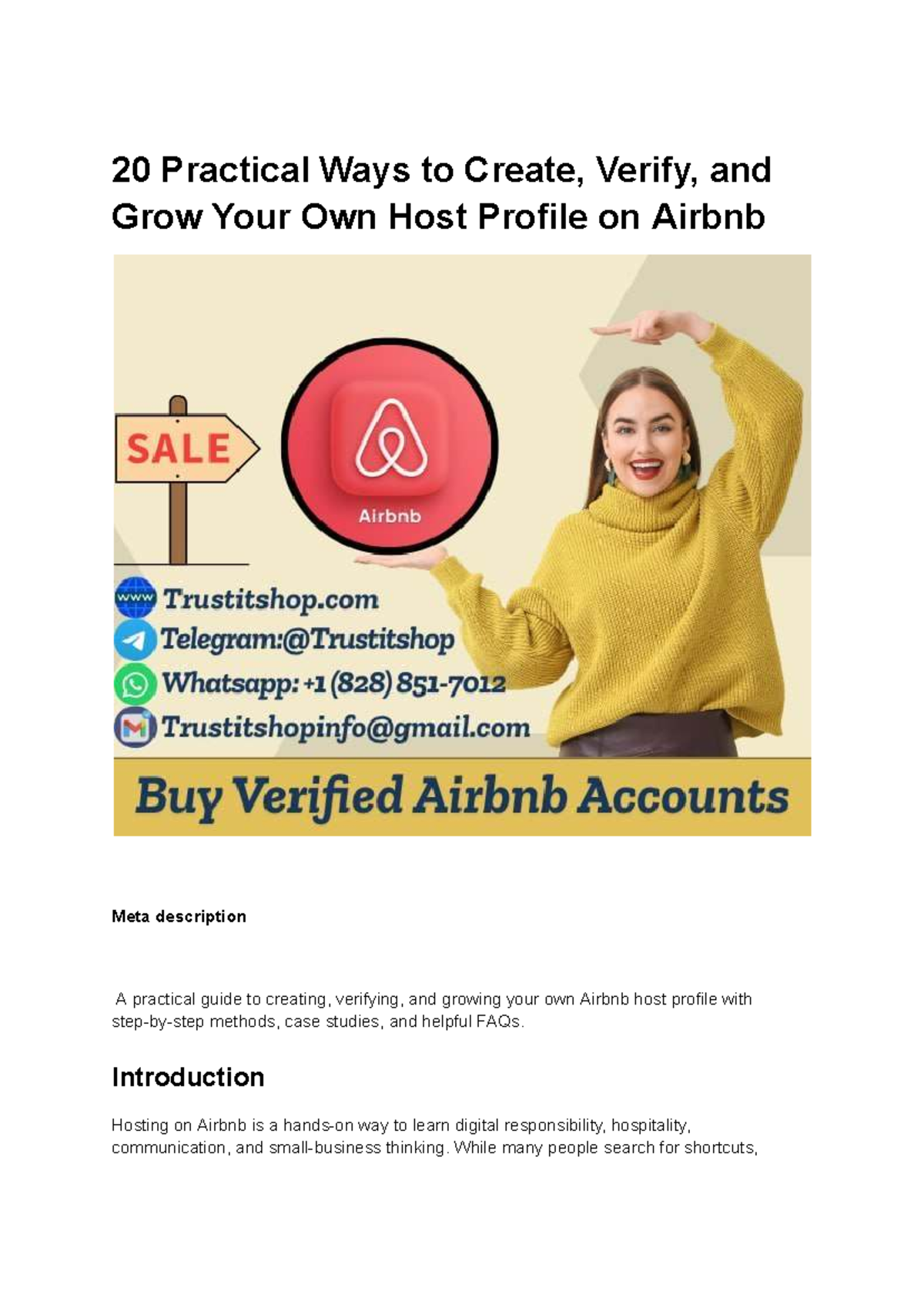 20 Essential Tips for Creating and Growing Your Airbnb Host Profile ...