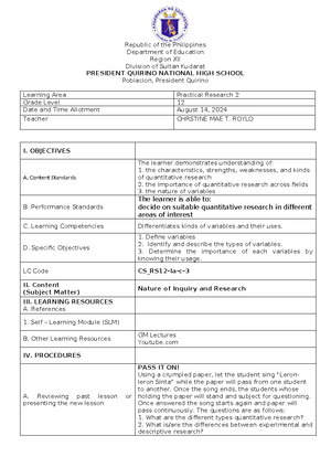 Factors Affecting The Preferences of Grade 10 Students in Choosing a ...