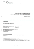 English ATAR - Grade: 11 - Western Australian Certificate of Education ...
