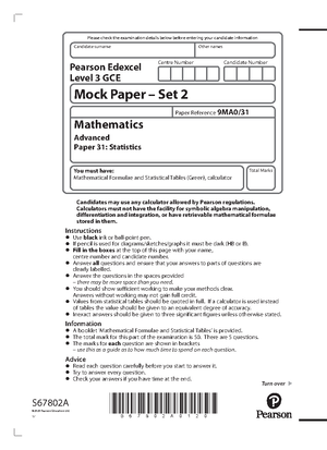 2406 9MA0-01 AL Pure Mathematics 1 June 2024 Shadow Paper MS (PDF) - June 202 4 Shadow Papers ...