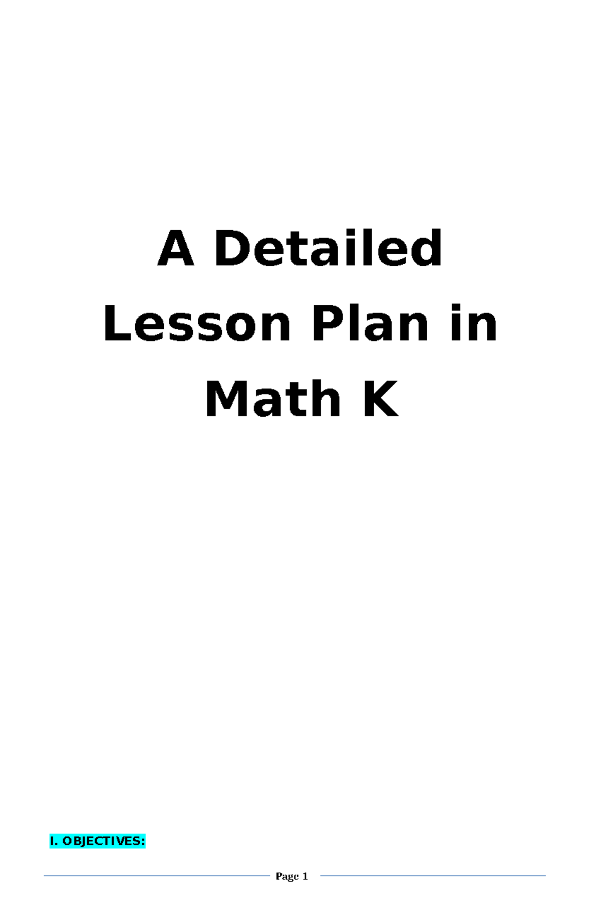DLP Math K: Engaging Lesson Plan on Estimating Lengths - Studocu