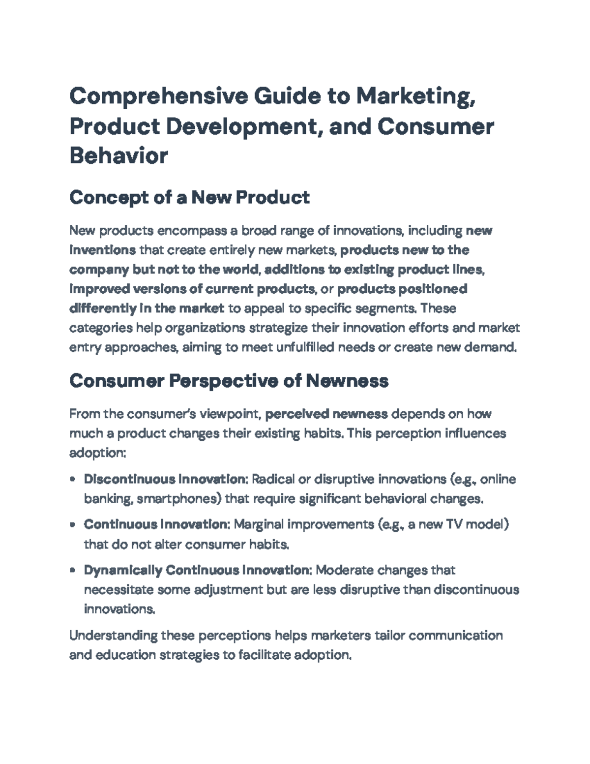 Comprehensive Marketing Strategies for Product Dev. & Consumer Behavior ...
