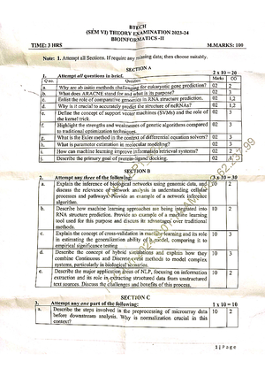 ITCS 2023-24 AKTU Question Paper - BTECH (SEM VI) THEORY EXAMINATION ...