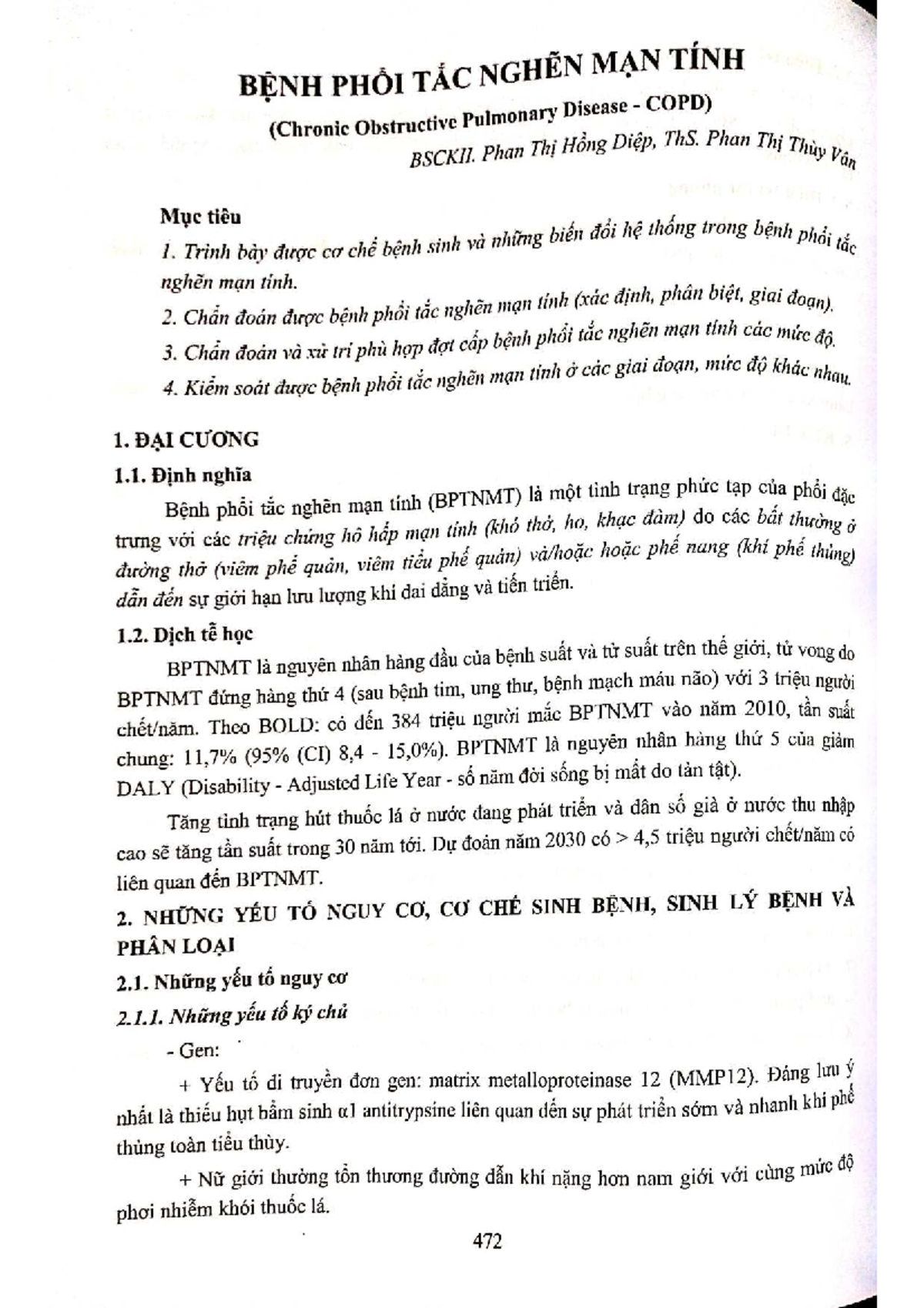 BỆNH PHỔI TẮC NGHẼN MẠN TÍNH (COPD) - TÀI LIỆU HỌC TẬP 2023 - Studocu