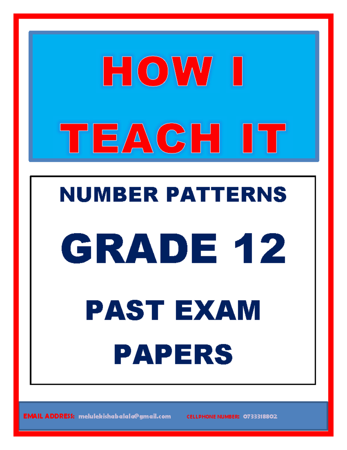 P1 GR12 Number Patterns - Past Exam Paper Summary - Studocu