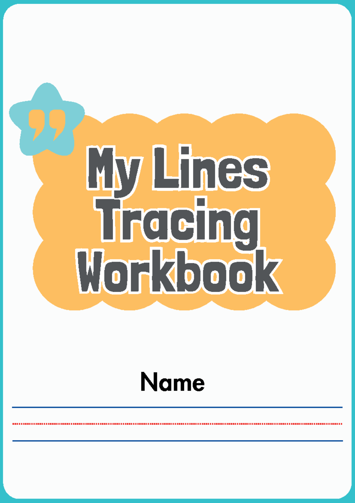 Tracing Lines workbook - My Lines Tracing Workbook My Lines Tracing ...