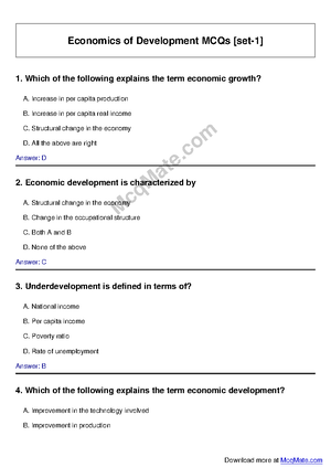 Economics Teacher guide - ECONOMICS REVIEW QUESTIONS By Yoftahe H In ...