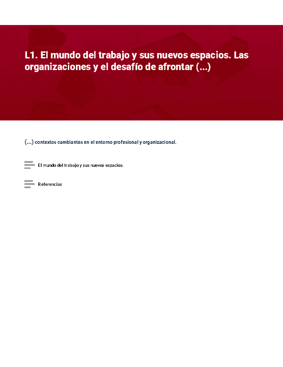 L1. El Mundo del Trabajo: Desafíos y Nuevos Espacios VUCA - Studocu