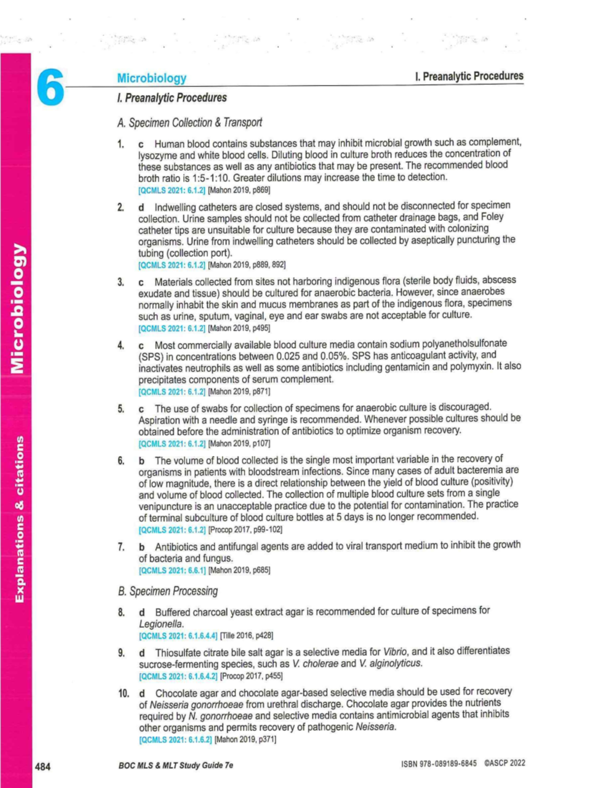 BOC-MLS MLT Microbiology II: Preanalytic & Analytic Procedures Guide ...