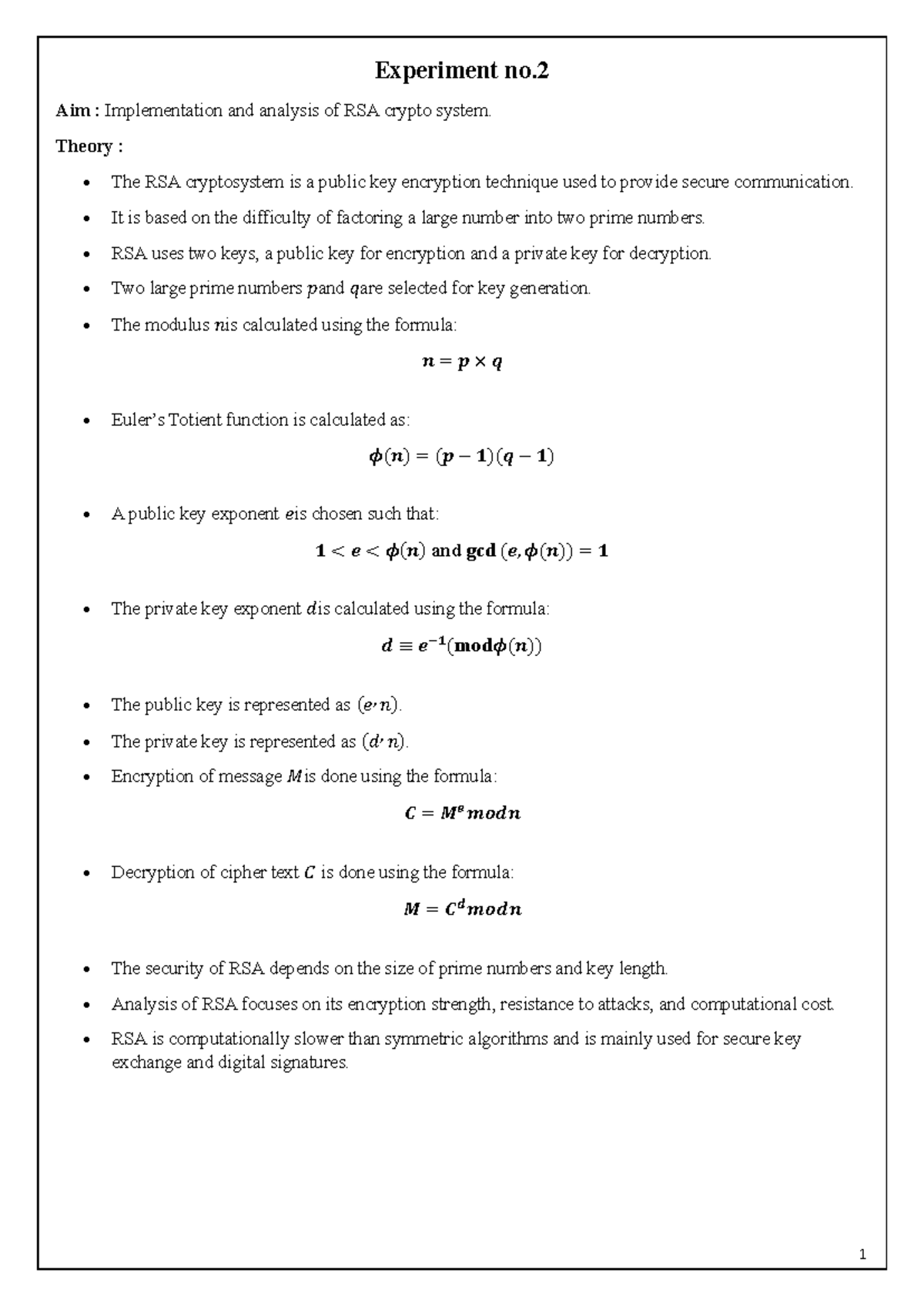 Cryptography Practicum: RSA Implementation & Network Reconnaissance ...