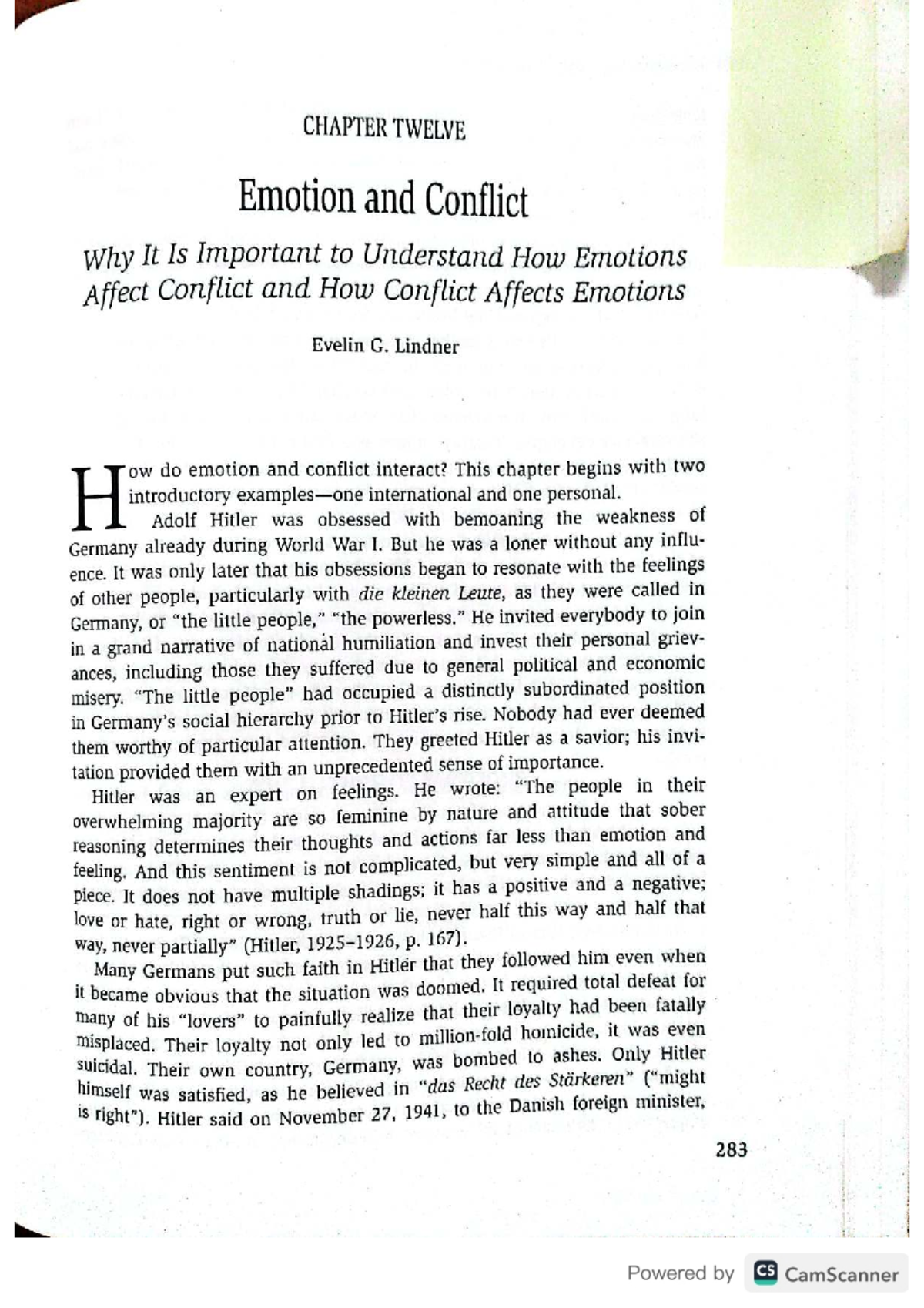 CHAPTER 12: Emotion and Conflict - Understanding Their Interplay in ...