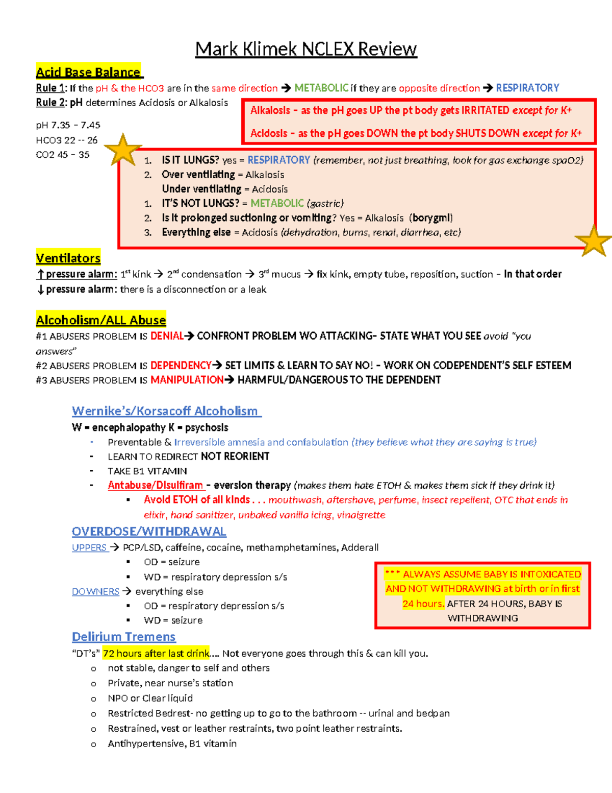 Mark Klimek NCLEX Review: Acid-Base Balance & Key Nursing Concepts ...