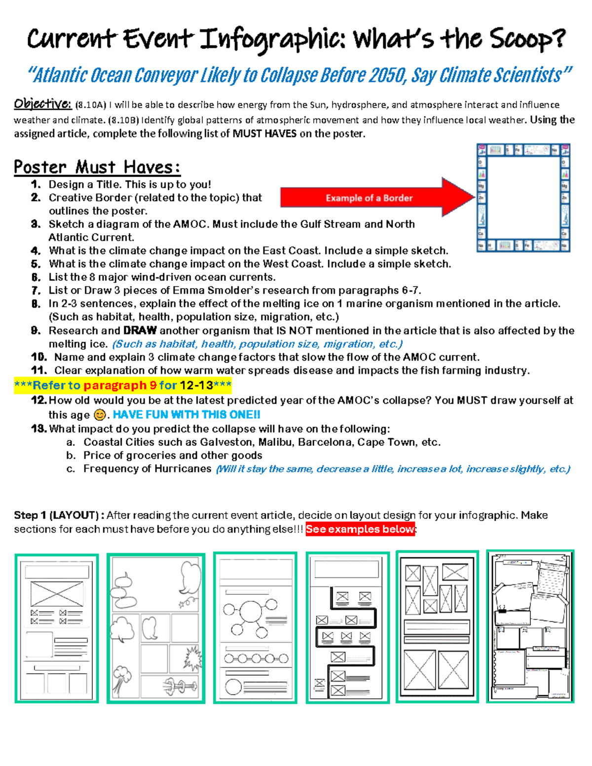 Current+Event+-+Ocean+Infographic+ Rubric - Current Event Infographic ...
