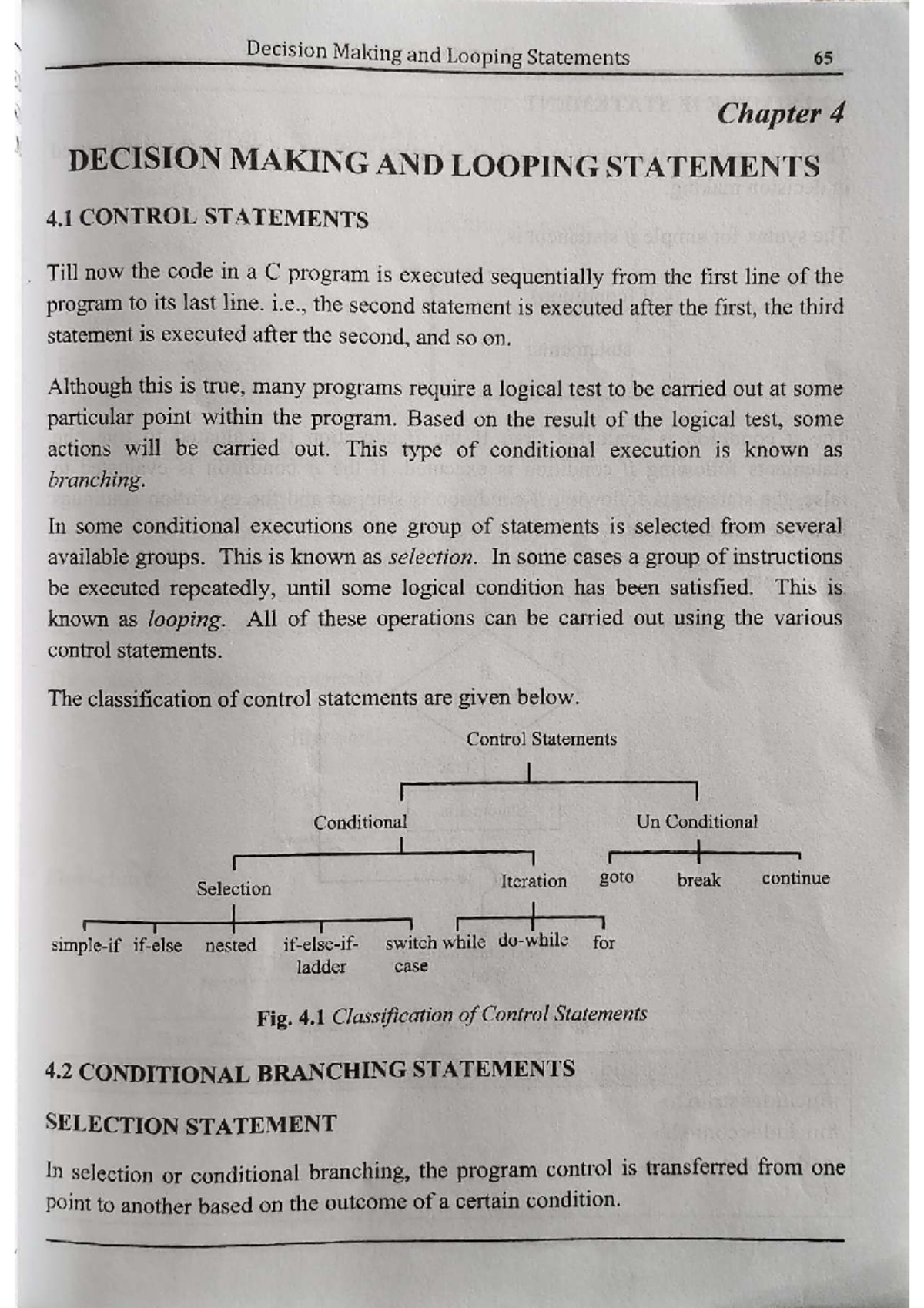 C Programming Control Structures: Decision Making & Looping Statements ...