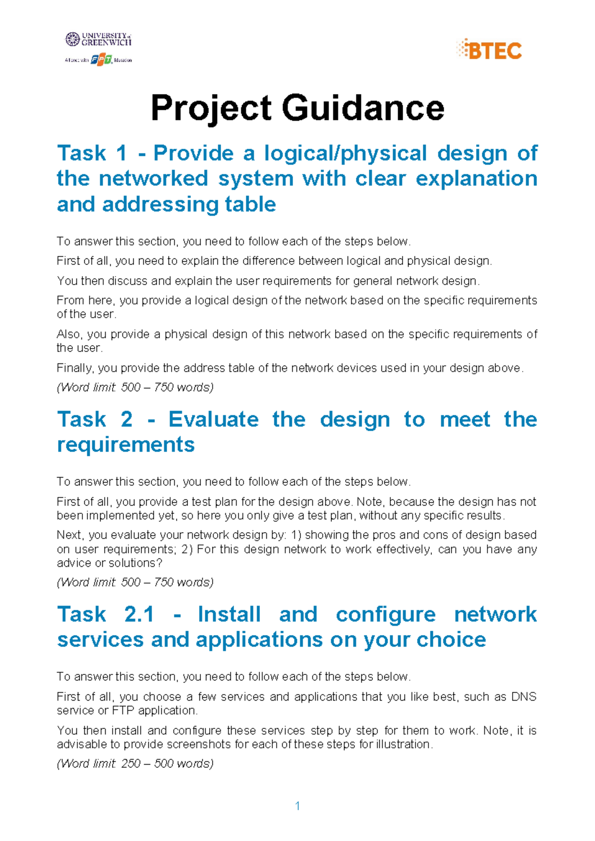 1 Unit-2-Project-Guidance - Project Guidance Task 1 - Provide a logical ...