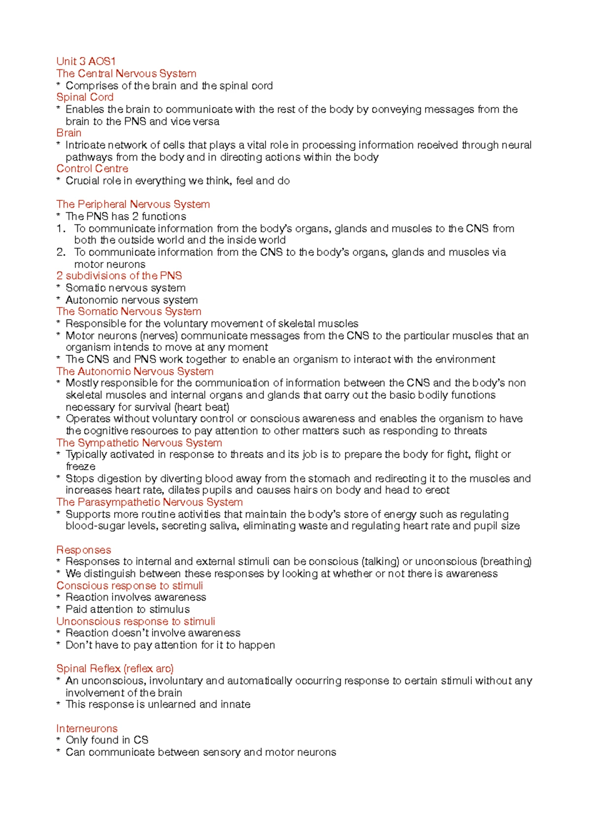 Psychology VCE Unit 3 AOS 2 SAC Practice Questions Guide - Studocu