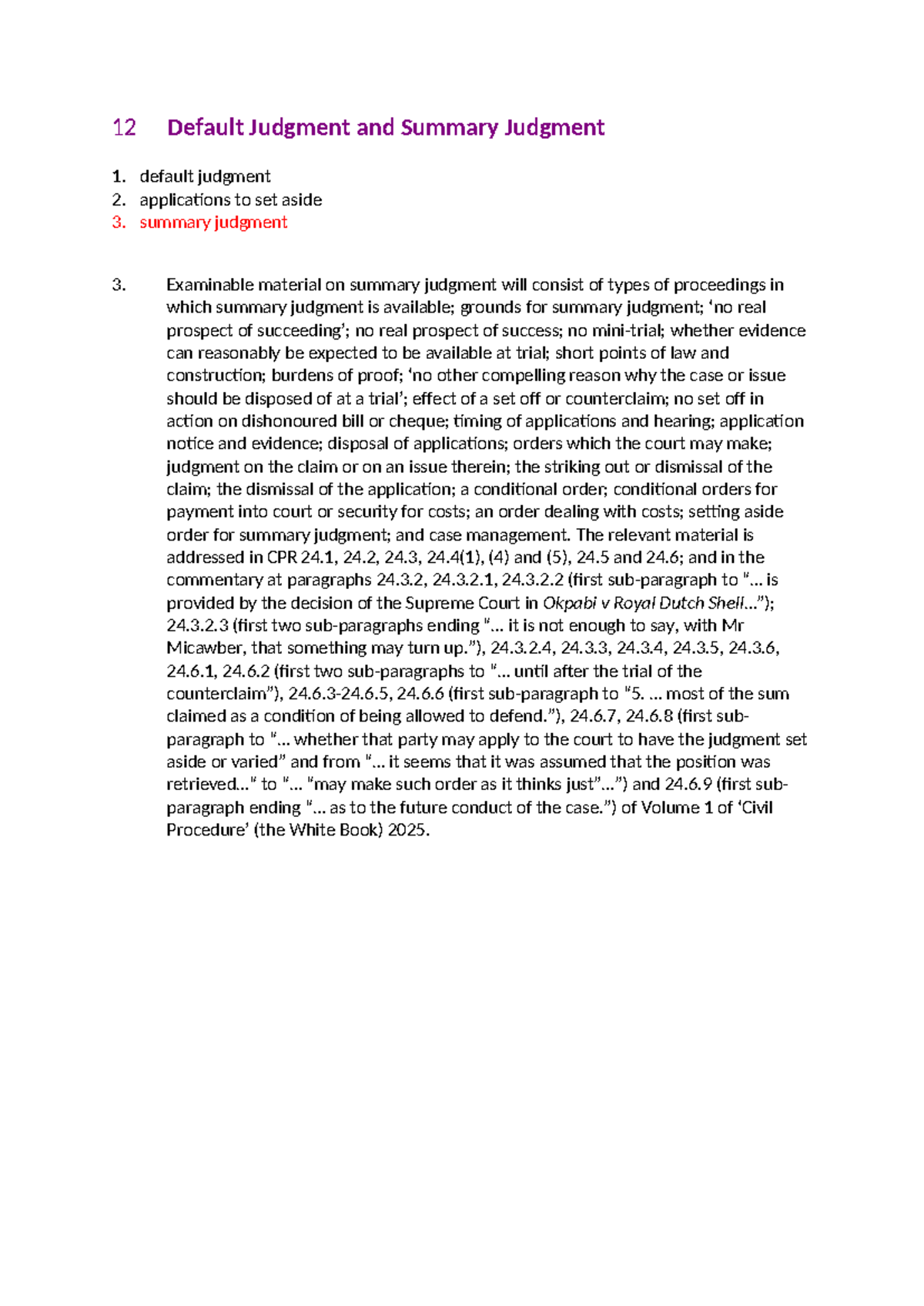12 Default Judgment & Summary Judgment: Key Concepts & Applications ...