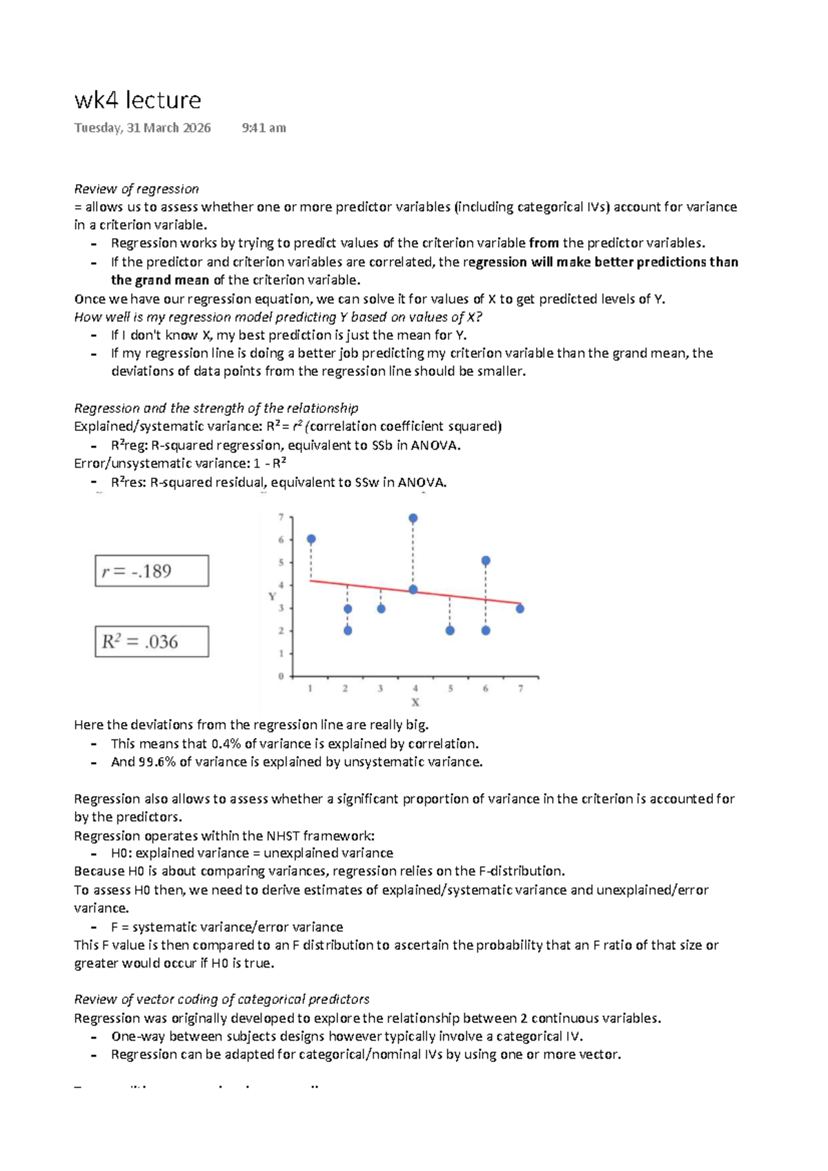 Wk4 Lecture: Understanding Regression Analysis and Its Applications ...