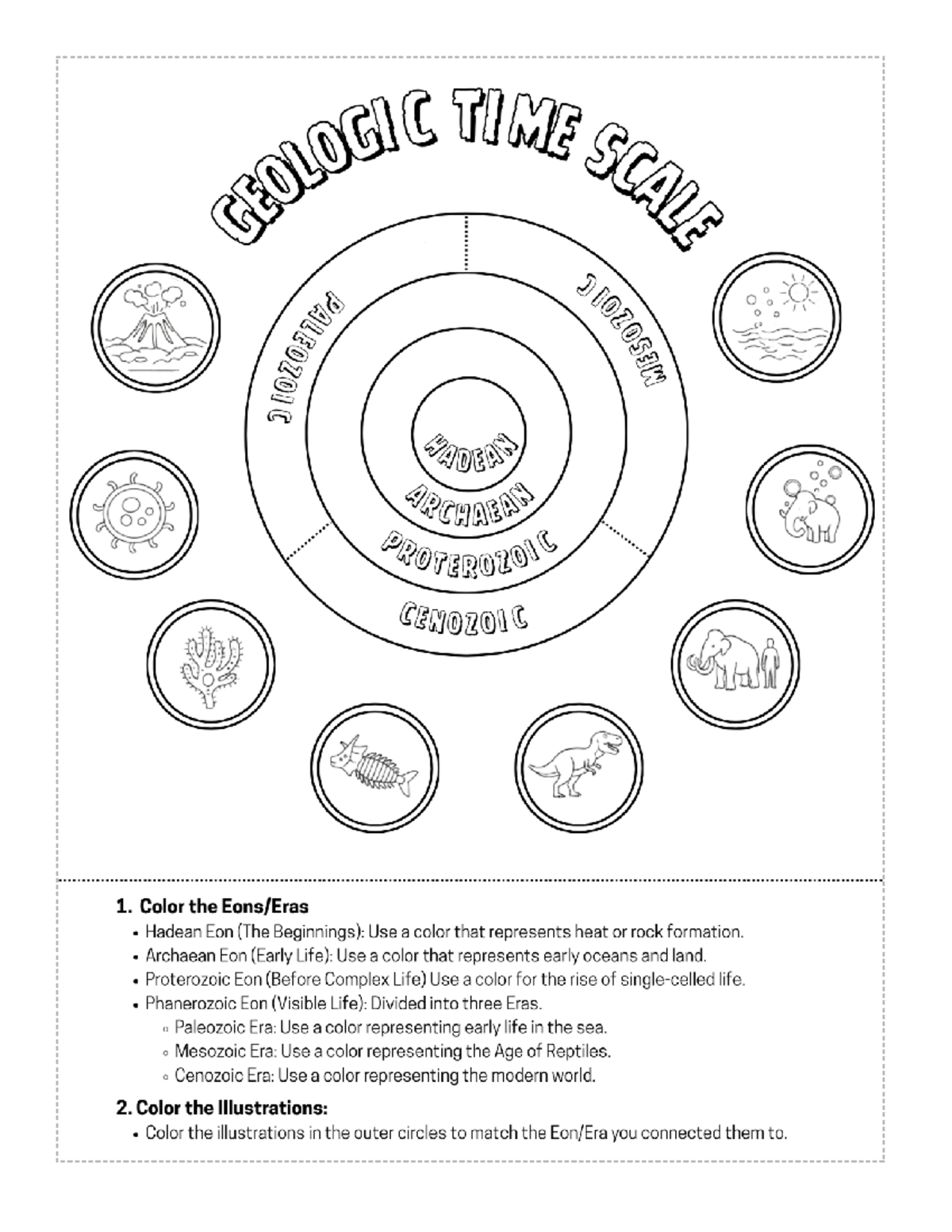 GEO 101: Geologic Time Scale Coloring Guide - Studocu