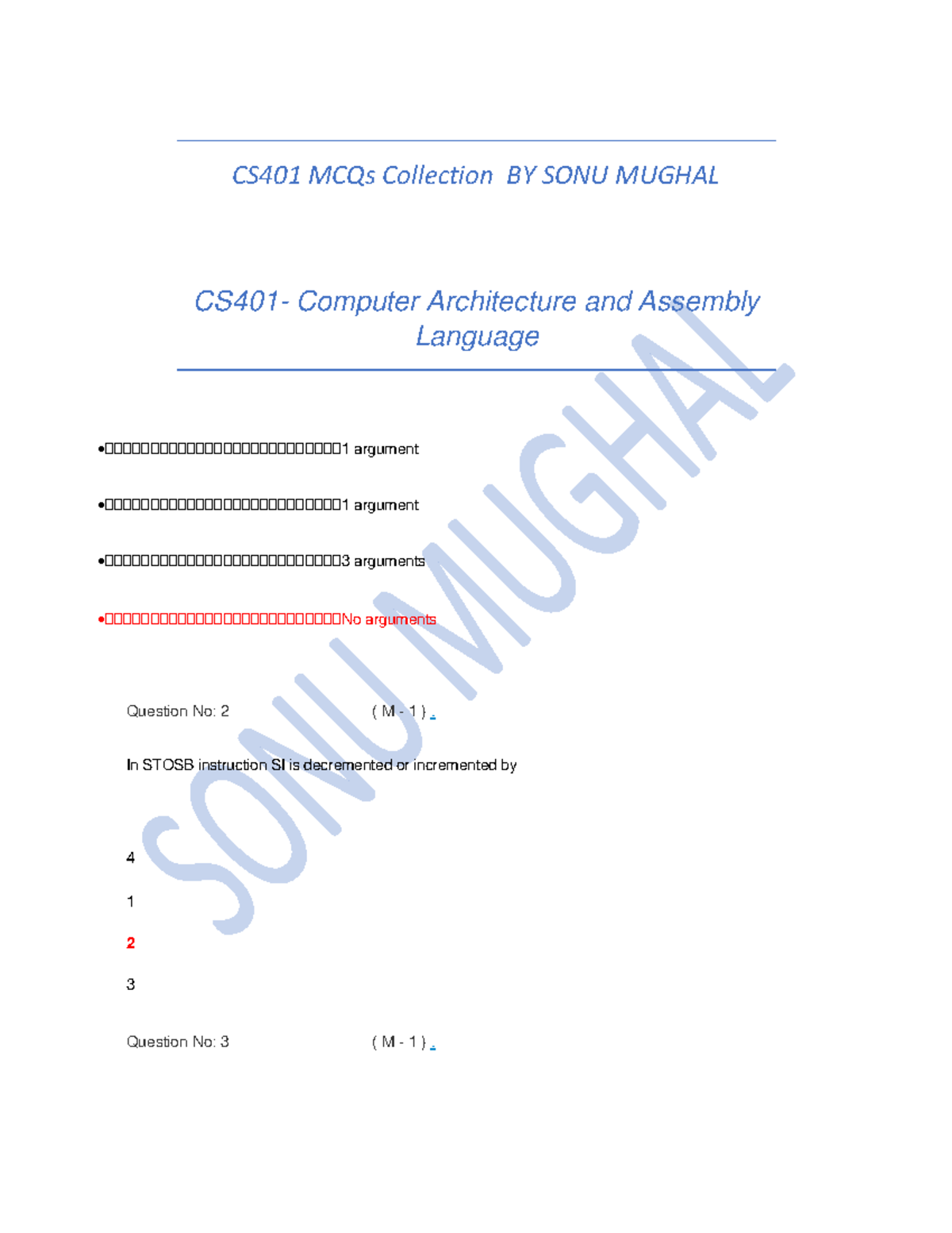 Cs401 mcqs collection by sonu mughal - CS401 MCQs Collection BY SONU ...