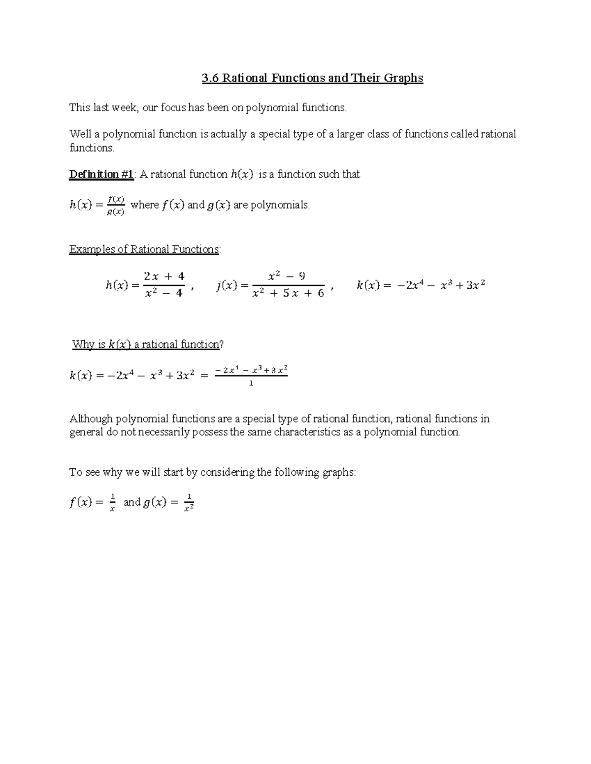 Rational Functions and Their Graphs: Asymptotes & End Behavior Analysis ...
