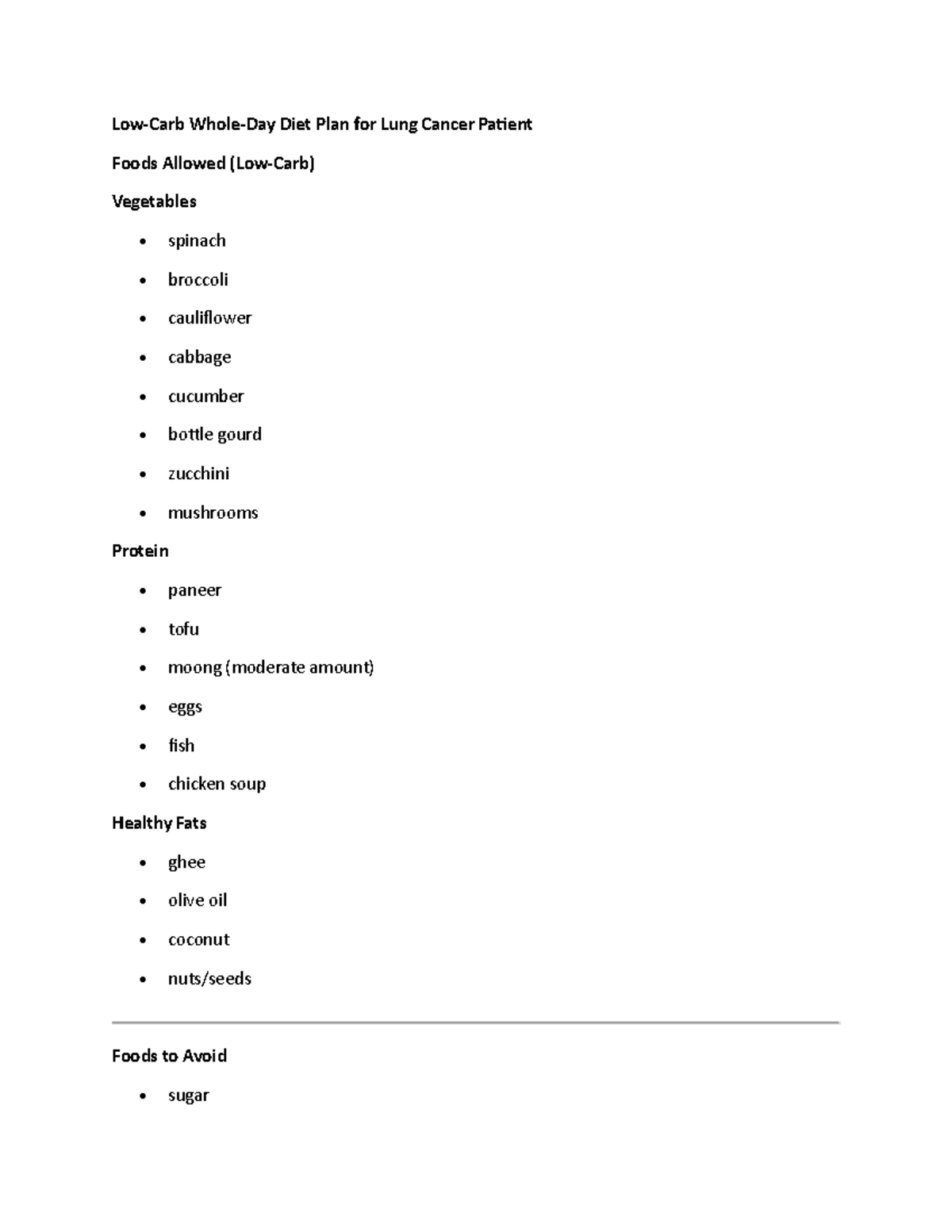 Low-Carb Diet Plan for Lung Cancer Patients (4) - Studocu