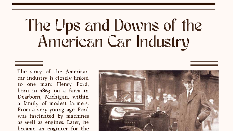 The Evolution of the American Car Industry: A Historical Overview - Studocu