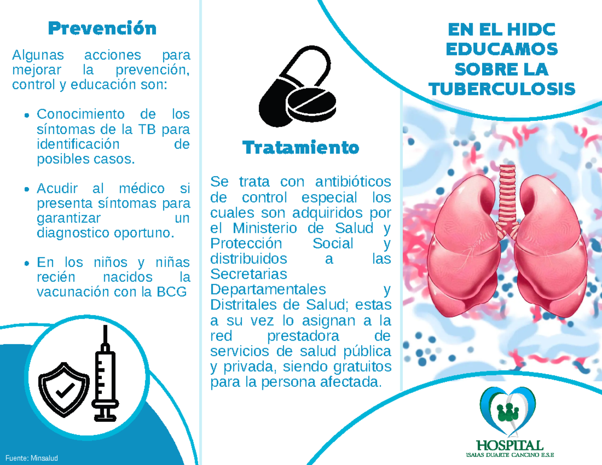 Folletos sobre la Tuberculosis 2024 - HIDC Educativa - Studocu