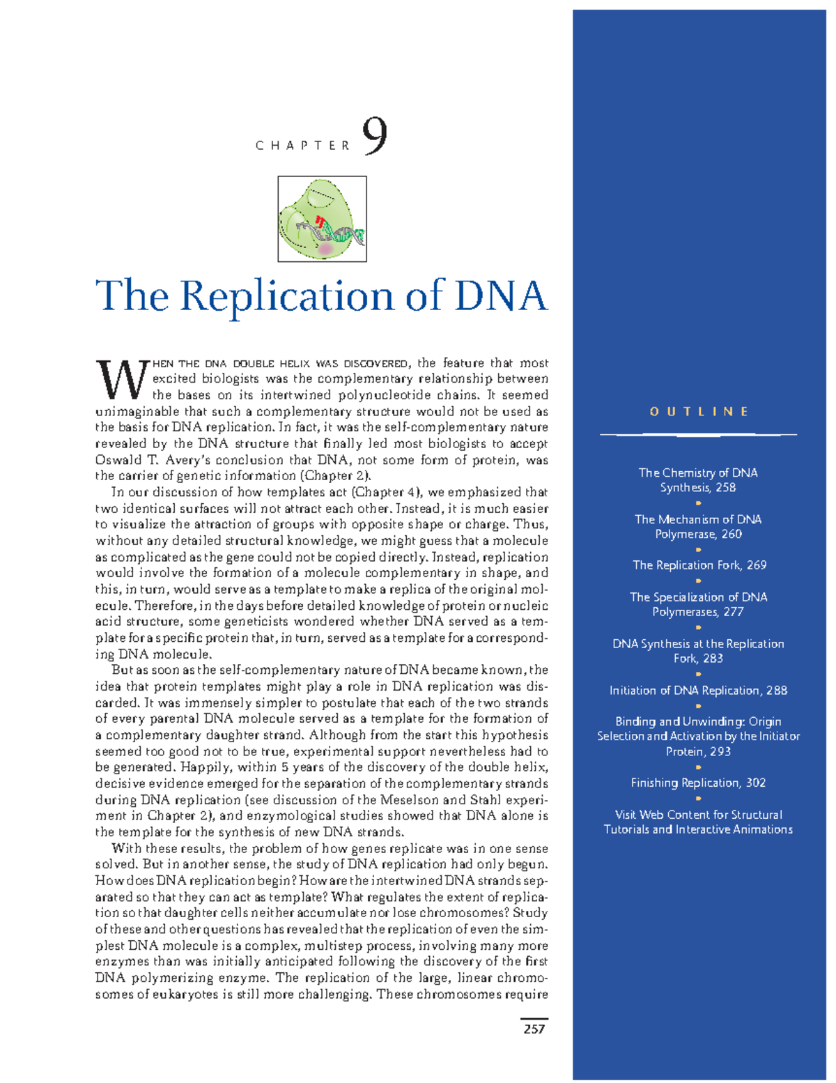 Chapter 9: The Mechanism of DNA Replication (BIO 101) - Studocu
