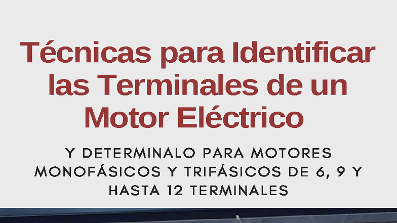Identificar Terminales de Motores Electricos - CONTENIDO Identificar ...