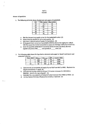 Solution ECO120 Tutorial National Income - Principles of Economic - Studocu