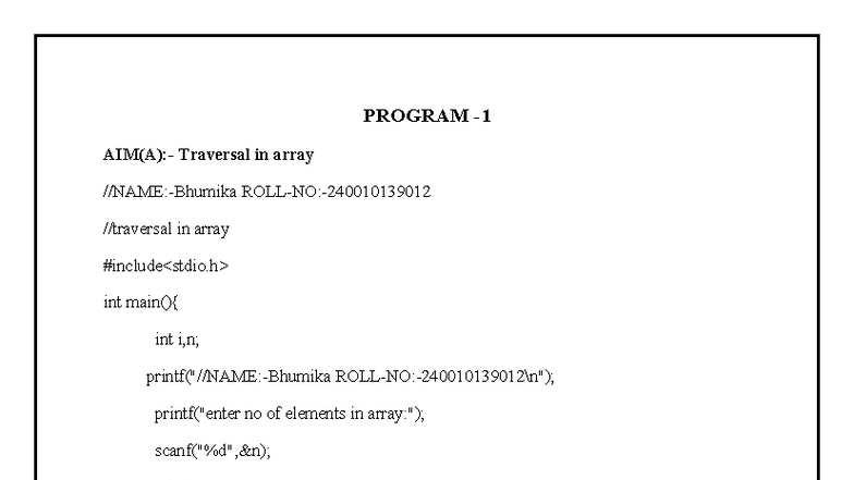 DSA Practical: Array & Linked List Operations Guide - Studocu