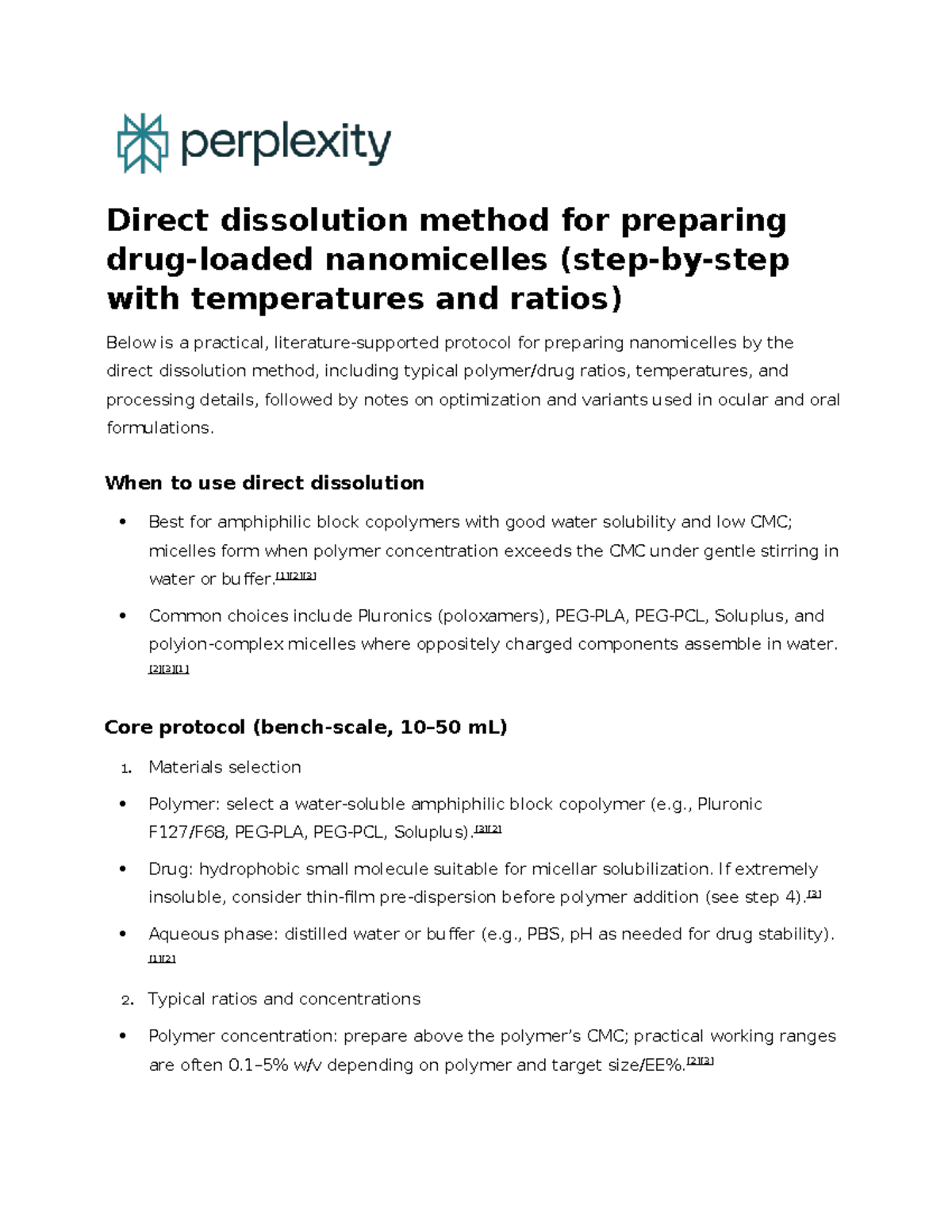 Direct Dissolution Method for Preparing Nanomicelles: Protocol & Tips ...