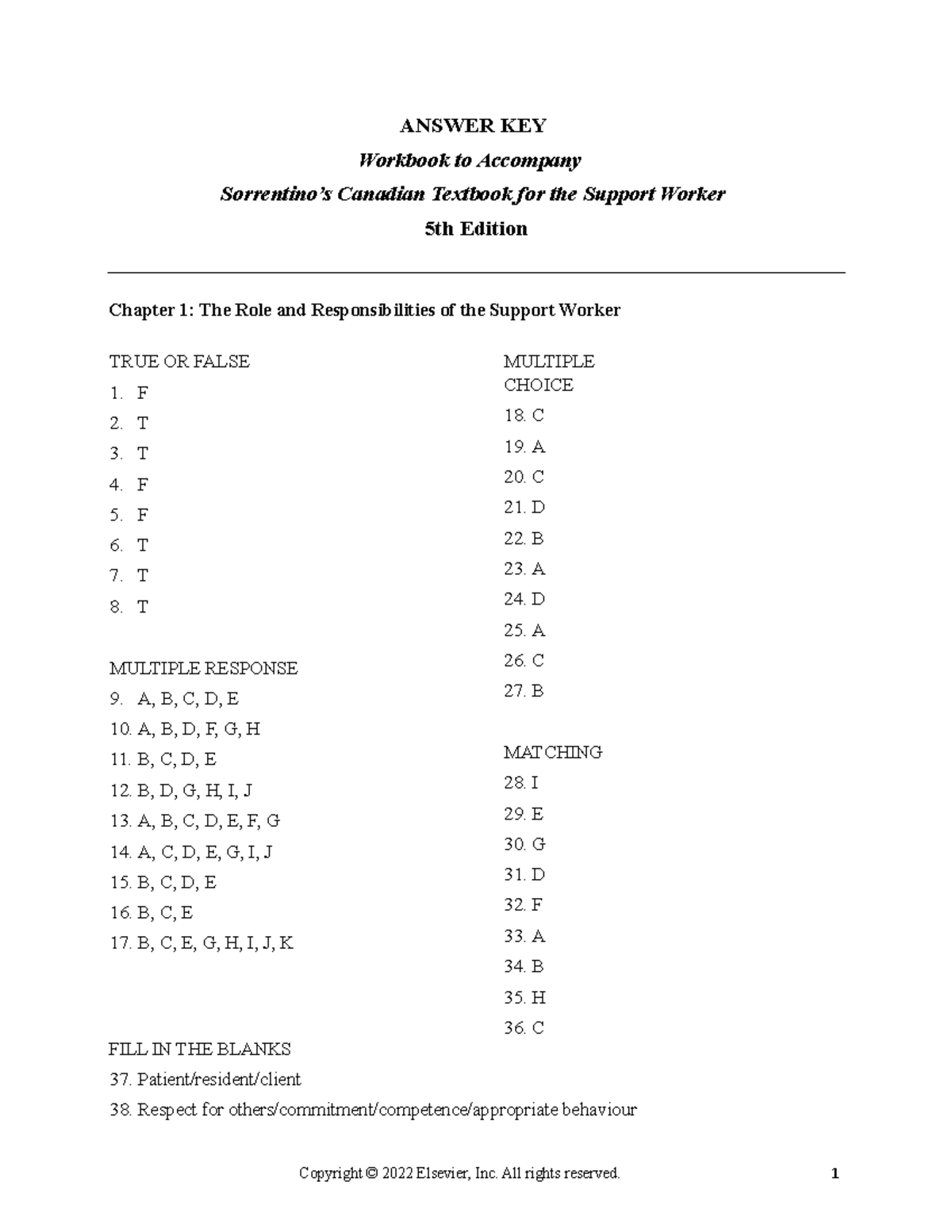 Workbook Answers for Sorrentino’s PSW Textbook (5th Ed) - Studocu