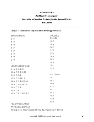 Chapter #1 - Chapter #1 The role and responsibilities of PSW Role of ...