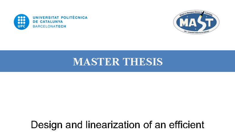 MASTER THESIS: Design & Linearization of Efficient Power Amplifier for ...