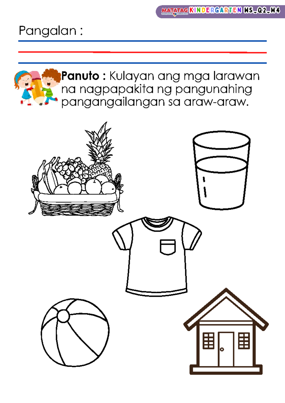 KINDER Q2 W4 Activities: Color & Find Essentials - Studocu